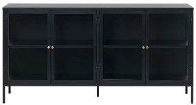 Černá vitrína Unique Furniture Carmel, délka 170 cm