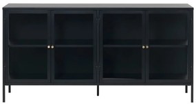 Černá kovová vitrína 170x85 cm Carmel – Unique Furniture