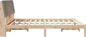 Rám postele Hnědá a taupe 180 x 200 cm Masivní borovicové dřevo 3394366