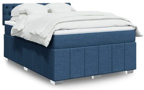 Box spring postel s matrací modrá 160x200 cm textil 3289432