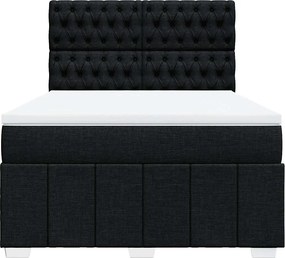 Box spring postel s matrací černá 140 x 190 cm textil 3293972