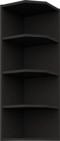 ARIA cb | horní regál 30 G-90 ZAK zakončovací s policemi | 30 cm | VYSOKÝ | UNI provedení | černá