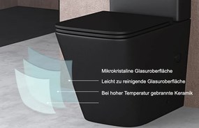 design stojící klozet DOPORRO DZ112 WC - BLACK - soft close