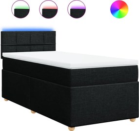 Box spring postel s matrací černá 80 x 200 cm textil 3288809