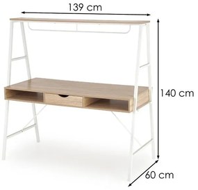 Psací Stůl B-48 Dub Sanoma/Bílý