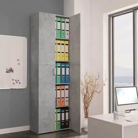 vidaXL Kancelářská skříň 60x32x190 cm dřevotříska [800297] Barva: Betonová šedá