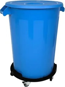 Denox INDUSTRIAL modrá / Odpadkový koš / 100 l / s víkem / PP plast