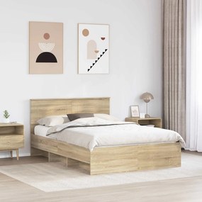 Rám postele s čelo Sonoma dub 160 x 200 cm Kompozitní dřevo 3408832