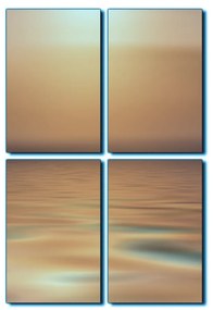 Obraz na plátně - Klidné moře při západu slunce - obdélník 7280FE (120x80 cm)