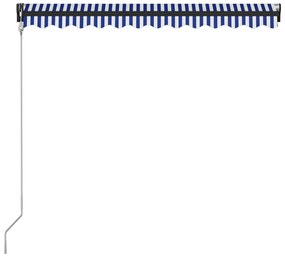 Automatická zatahovací markýza 300 x 250 cm modrobílá,  3055256