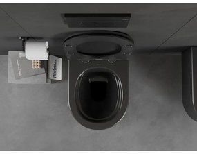 Mexen Sofia Rimless závěsná wc mísa, černá matná, 3354XX85