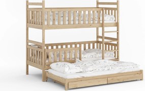Rkids | Patrová postel Trino Bezbarvý lak