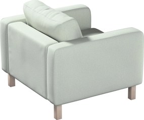 Potah na křeslo IKEA Karlstad, krátký barva modrá látka pletený vzor