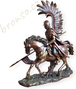 Polský husar na koni – soška Veronese, historická dekorace, WU74521A4
