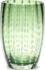 Skleněný pohár Perle 320 ml zelený