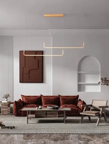 Designový lustr Strita zlatá