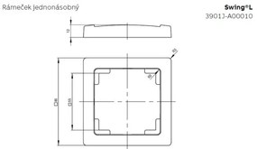 ABB Swing L rámeček cihlová 3901J-A00010 R3