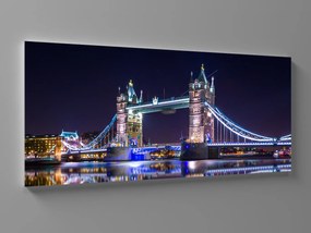 Liox XXL Obraz noční tower bridge Rozměr: 300 x 150 cm