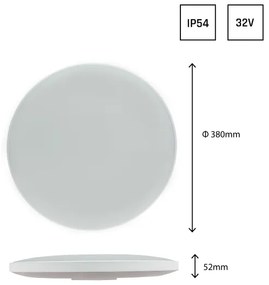 LED Venkovní stropní svítidlo NYMPHEA LED/32W/230V IP54 6000K