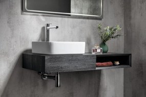 Sapho, BLADE keramické umyvadlo 40x11,5x40 cm, na desku, bez přepadu, WH050