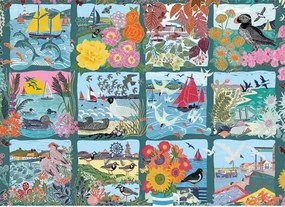 GIBSONS Puzzle Pobřežní volání / 1000 dílků / 68 x 49 cm