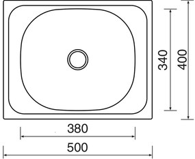 Nerezový dřez Sinks Classic 500 M 0,5mm matný