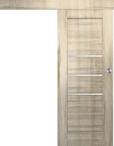 posuvné interiérové dveře na stěnu vasco doors IBIZA model 4 Průchozí rozměr: 70 x 197 cm, Orientace dveří: Levé dveře, Dekor: Bílá