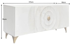 Massive home | Dřevěná komoda White Golden Sunset 177cm mango