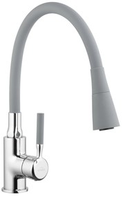 Invena Hula, vysoká dřezová baterie 2-funkční, šedá-chromová, INV-BZ-85-L05-L