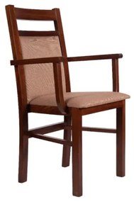 Židle s područkami STRAKOŠ DF6 - ořech světlý, Etna 24