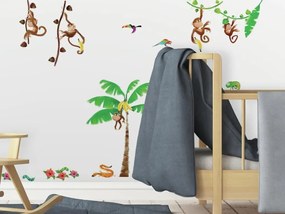 York Wallcoverings Hravé samolepky OPIČÍ DŽUNGLE do dětského pokoje