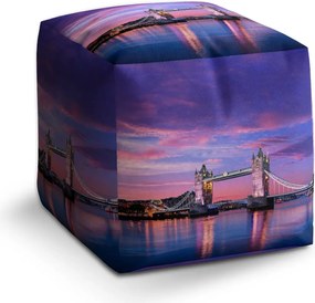 Sablio Taburet Cube Londýn Tower Bridge - 50x50x50 cm