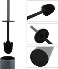 Spirella AKIRA WC štětka matná šedá / ocel