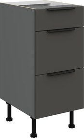ARIA pi | dolní skříňka 40 D 3S zásuvková | 40 cm | PREMIUM BOX | antracit/šedá grafit