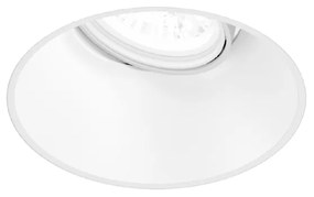 Wever & ducré kulaté stropní zapuštěné svítidlo deep adjust trimless ceiling rec 1.0 led 1800-3000k w tree bílá matná