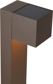 Venkovní lampa rezavě hnědá 65 cm vč. LED IP64 s tlumeným světlem a solárním napájením - Charlene