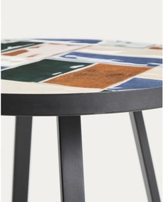 Kulatý zahradní stolek s keramickou deskou ø 45 cm Tella – Kave Home