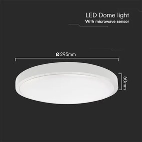 LED Koupelnové stropní svítidlo se senzorem LED/18W/230V IP44 4000K pr. 29 cm+DO