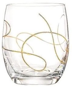 Bohemia Crystal Sklenice na whisky String 300ml - zlatá (set po 2ks)