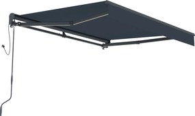 Elektrická markýza s LED osvětlením BestBerg BBSU-EL250CG / 250 x 200 cm / šedá