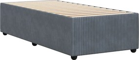 Rám postele bez matrace tmavě šedá 100 x 200 cm samet 3284989