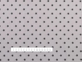 Biante Bavlněný povlak na polštář Sandra SA-311 Tmavě šedé hvězdičky na šedém 40 x 60 cm