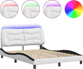 Rám postele s LED bez matrace Hvar bílý a černý 120x200 cm 3213926