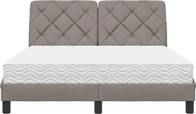 Postel s matrací taupe 140 x 190 cm textil 3310738