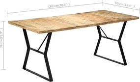 vidaXL Jídelní stůl 180 x 90 x 76 cm masivní recyklované dřevo [247945] Barva: Vícebarevný