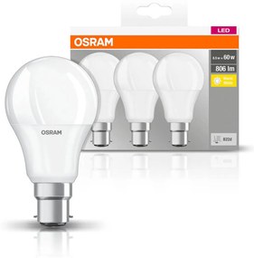 OSRAM LED žárovka Classic B22d 8,5W 2700K 806lm 3k