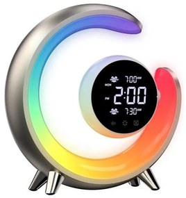Immax 08981L- LED RGBW Stmívatelná stolní lampa s budíkem PEACOCK LED/20W/5V USB 08981L