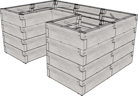 LANIT PLAST, s.r.o. vyvýšený záhon JUWEL TIMBER ERGOLINE U (20479) LG3136