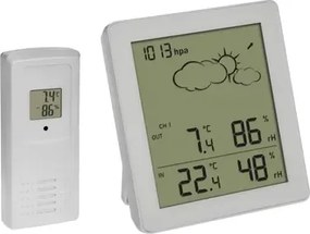TFA 35.1168.02 CLEAR bílá / Meteostanice / s předpovědí počasí / dosah