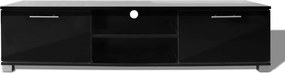 TV stolek černý s vysokým leskem 120 x 40,5 x 35 cm 243042